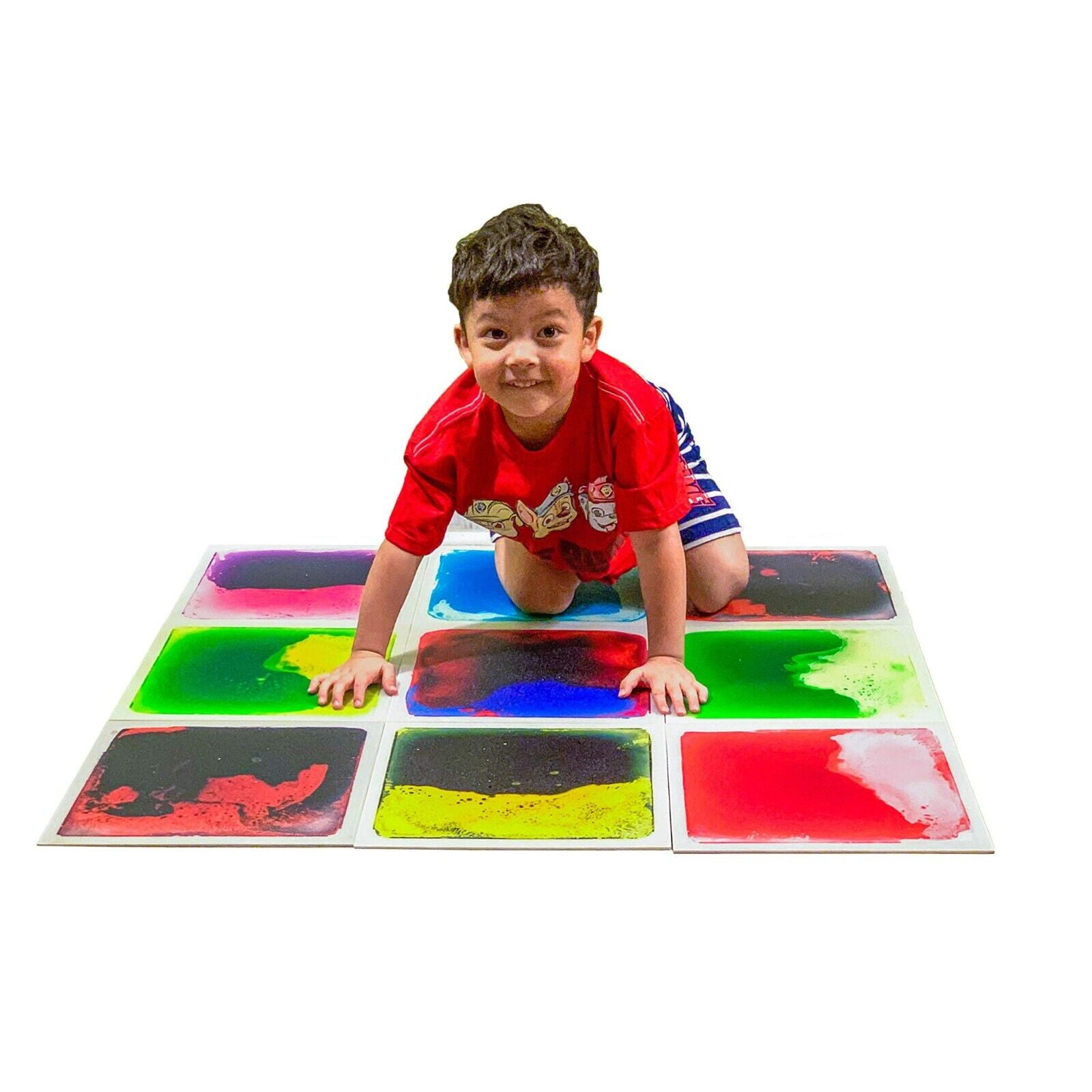 9-Pack Sensory Room Tile,Multicolor Exercise Mat,Liquid Encased Floor ...