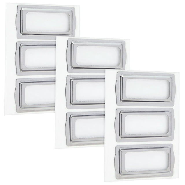 9 Pack Small Self Adhesive Metal Bookplates for Books, Drawers ...