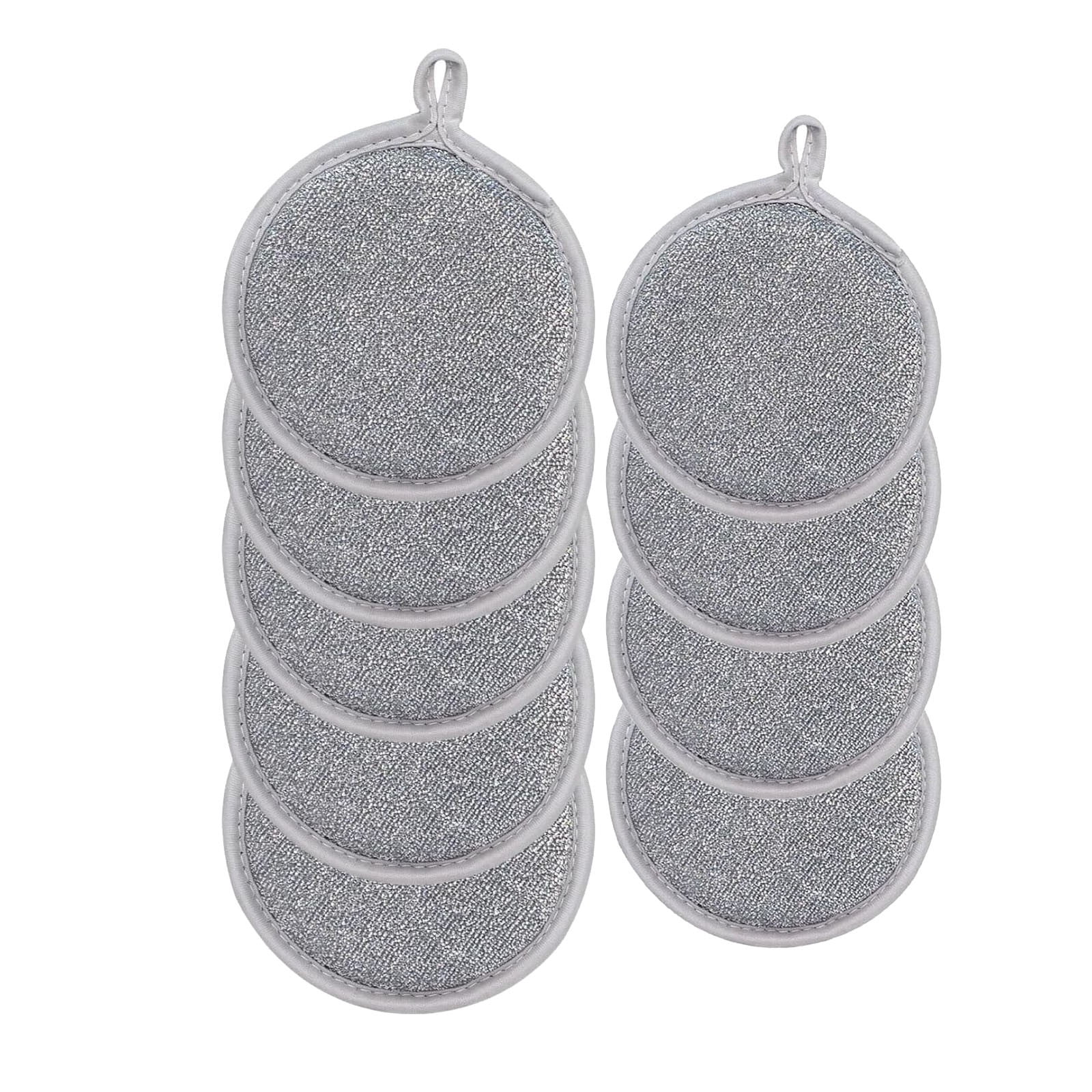 9 Pack Steel Scrub Sponges for Dishes Non Scratch Scouring Sponge Multi ...