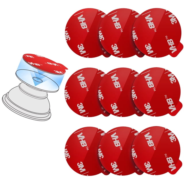 9 Pack Sticky Adhesive Replacement for Socket Mount Base, 35mm VHB 3M ...