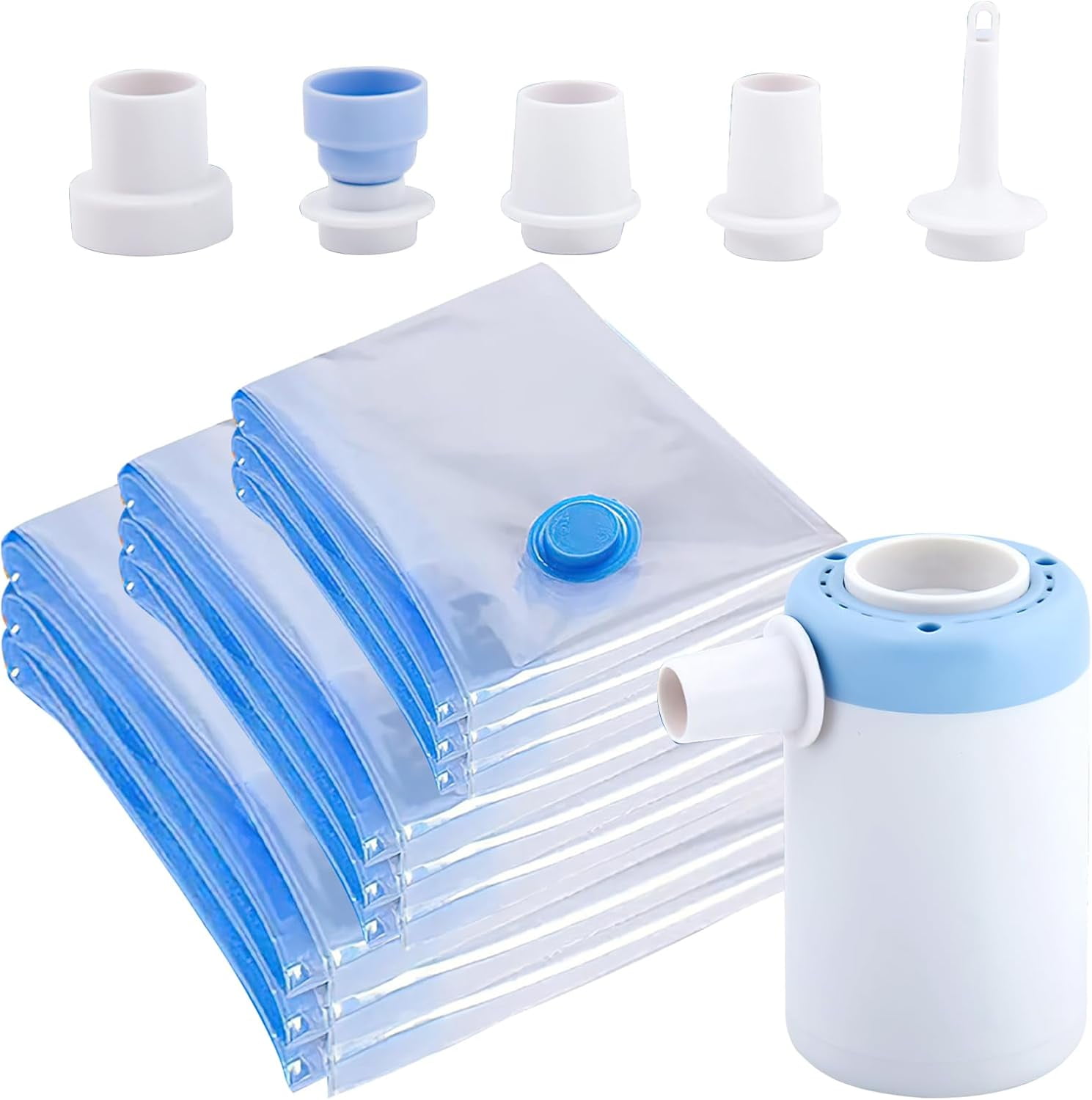 9 Pack Vacuum Storage Bags for Clothes, Travel Vacuum Bags with USB ...