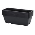 9 Pack Window Box Planter 17 Inch Black Plastic Vegetable Flower Boxes ...