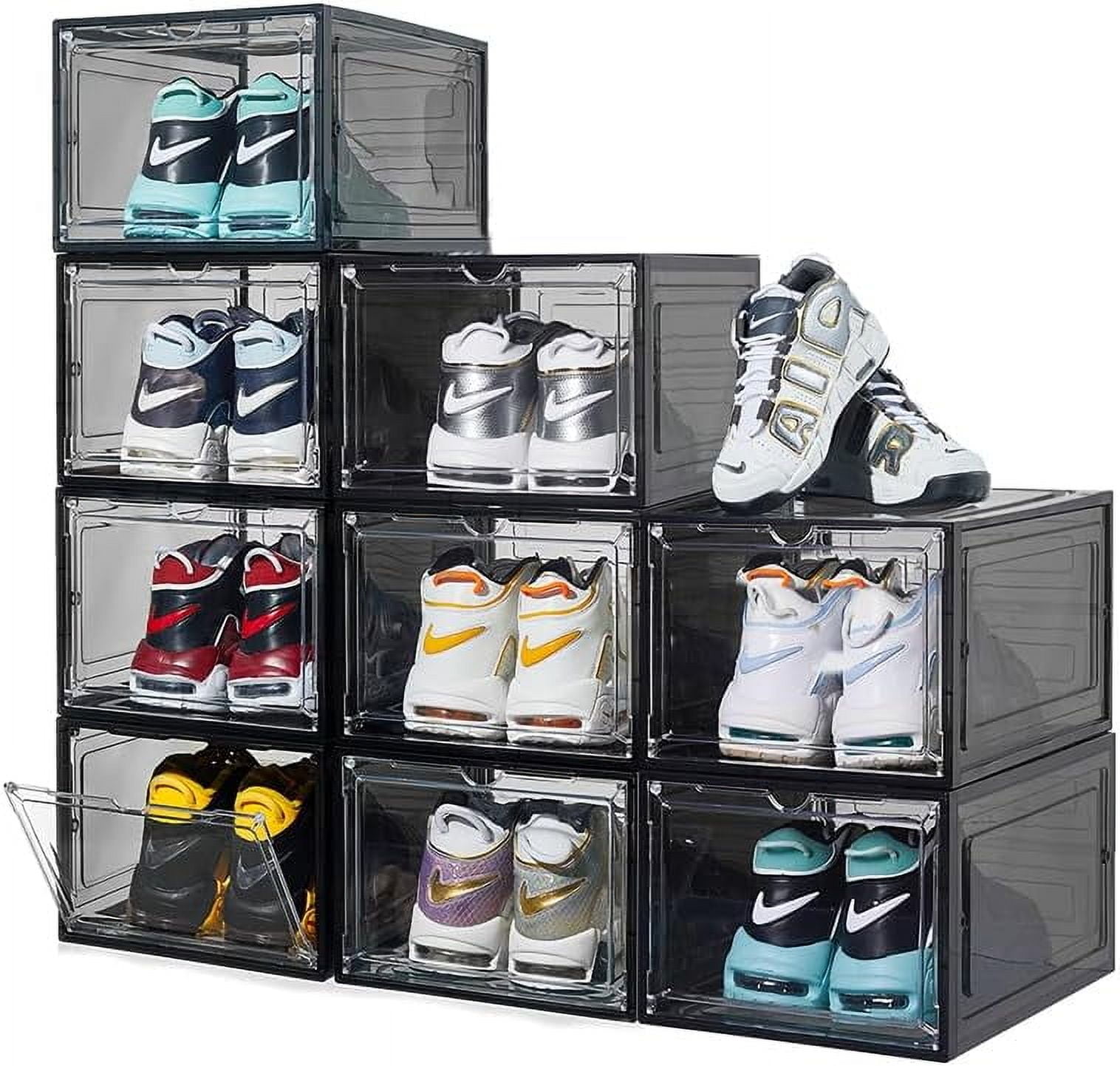 9 Pack X-Large Shoe Box, Thicken&Sturdy Shoe Storage Box with Clear ...