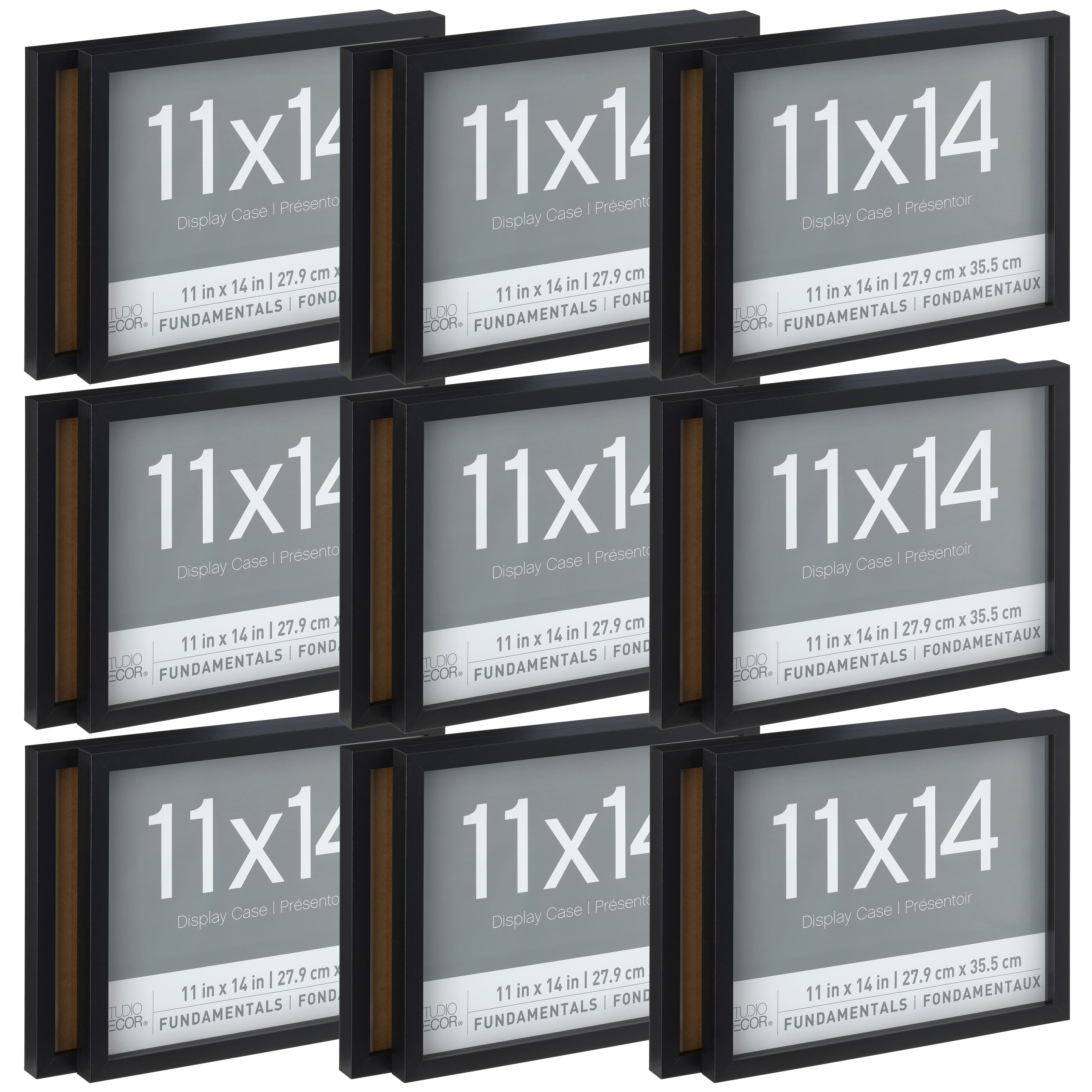 9 Packs: 2 ct. (18 total) Black Fundamentals 11" x 14" Display Cases by ...