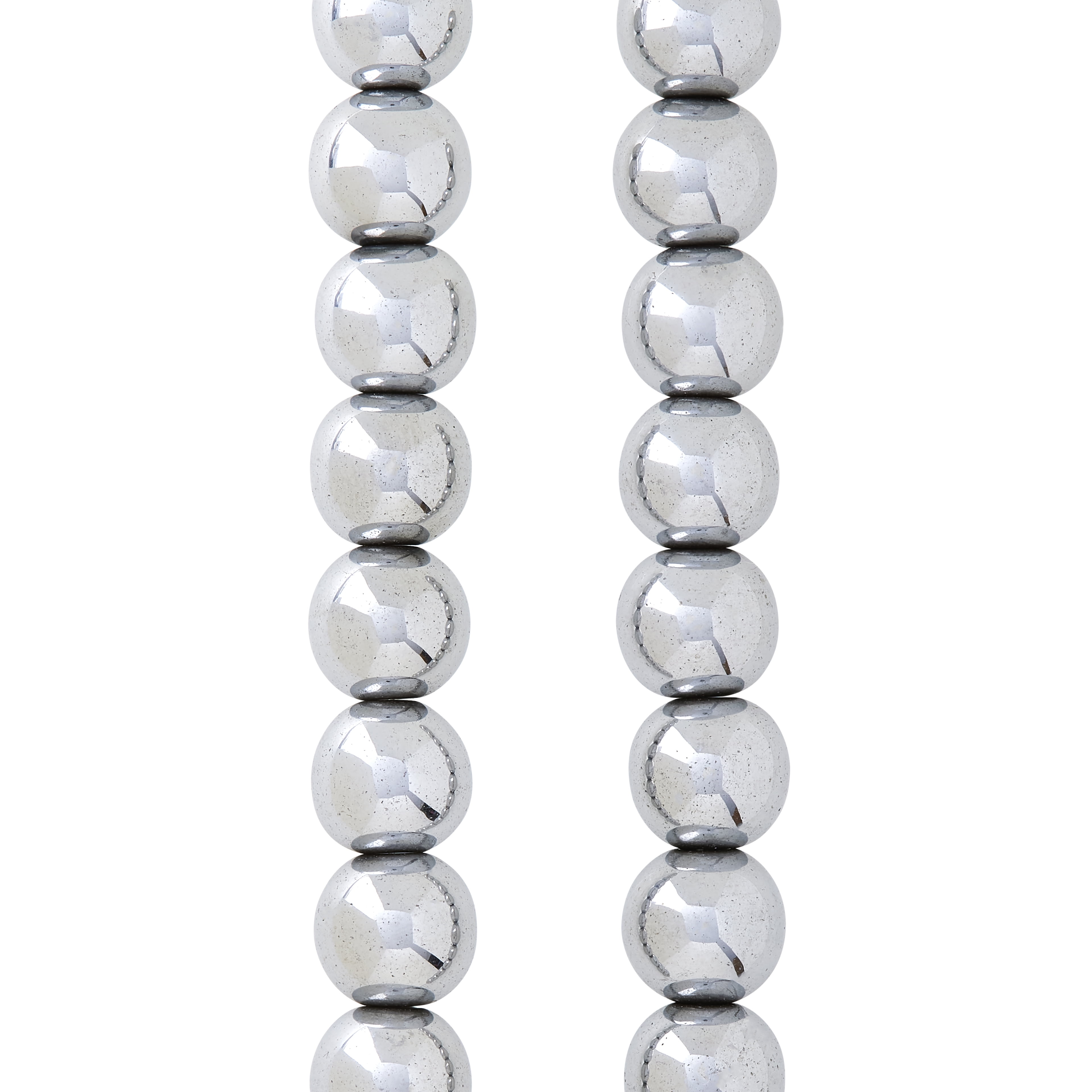 9 Packs: 24 ct. (216 total) Silver Hematite Round Beads - 10mm by Bead Landing™ - Walmart.com