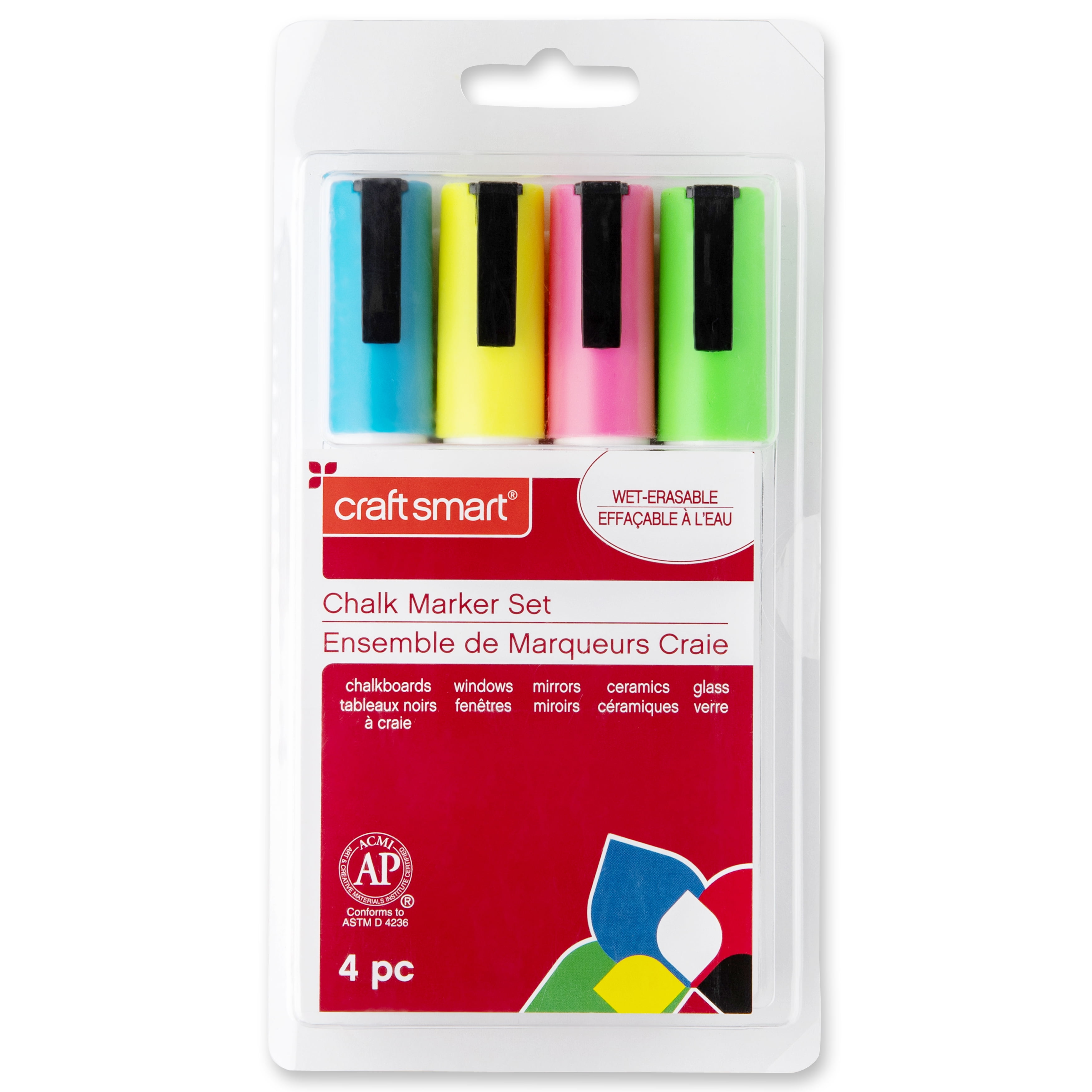 9 Packs: 4 ct. (36 total) Fluorescent Chalk Marker Set by Craft Smart® - Walmart.com