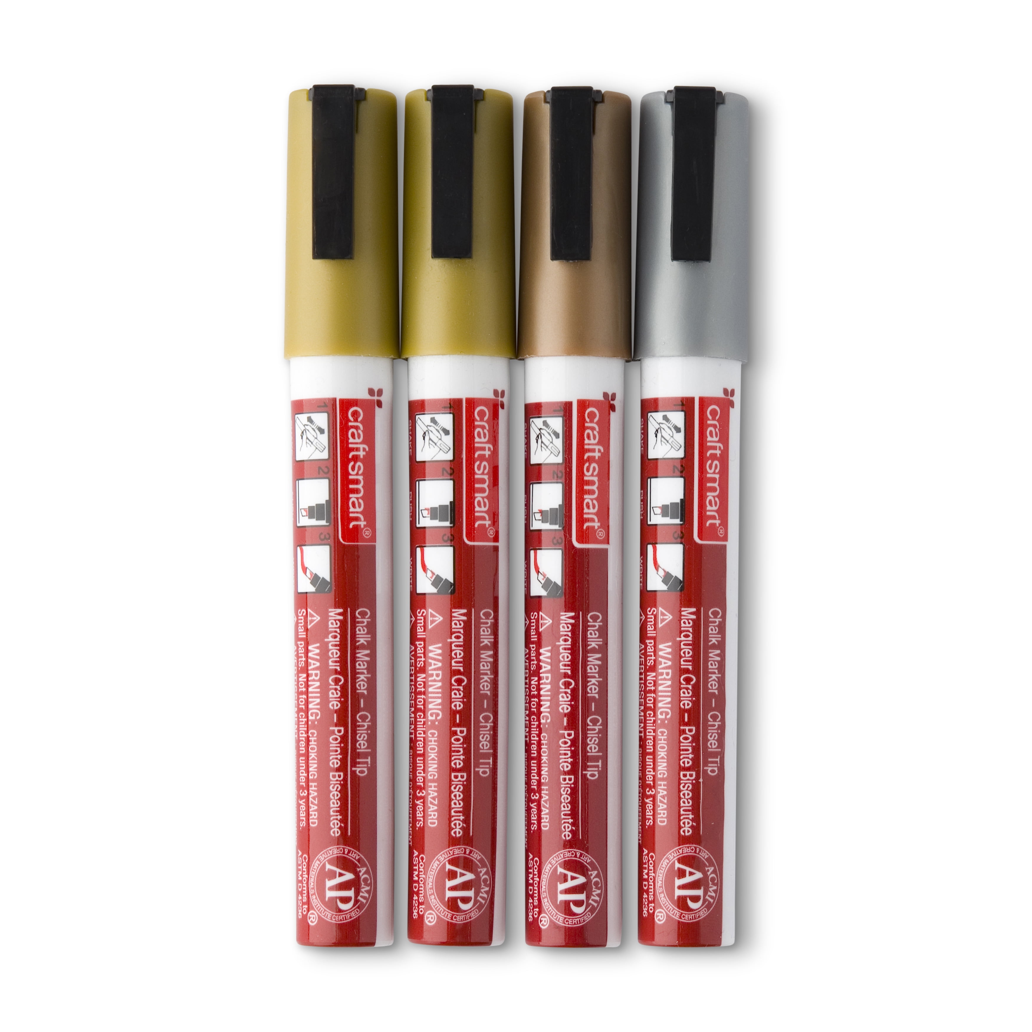 9 Packs: 4 ct. (36 total) Metallic Chalk Marker Set by Craft Smart ...
