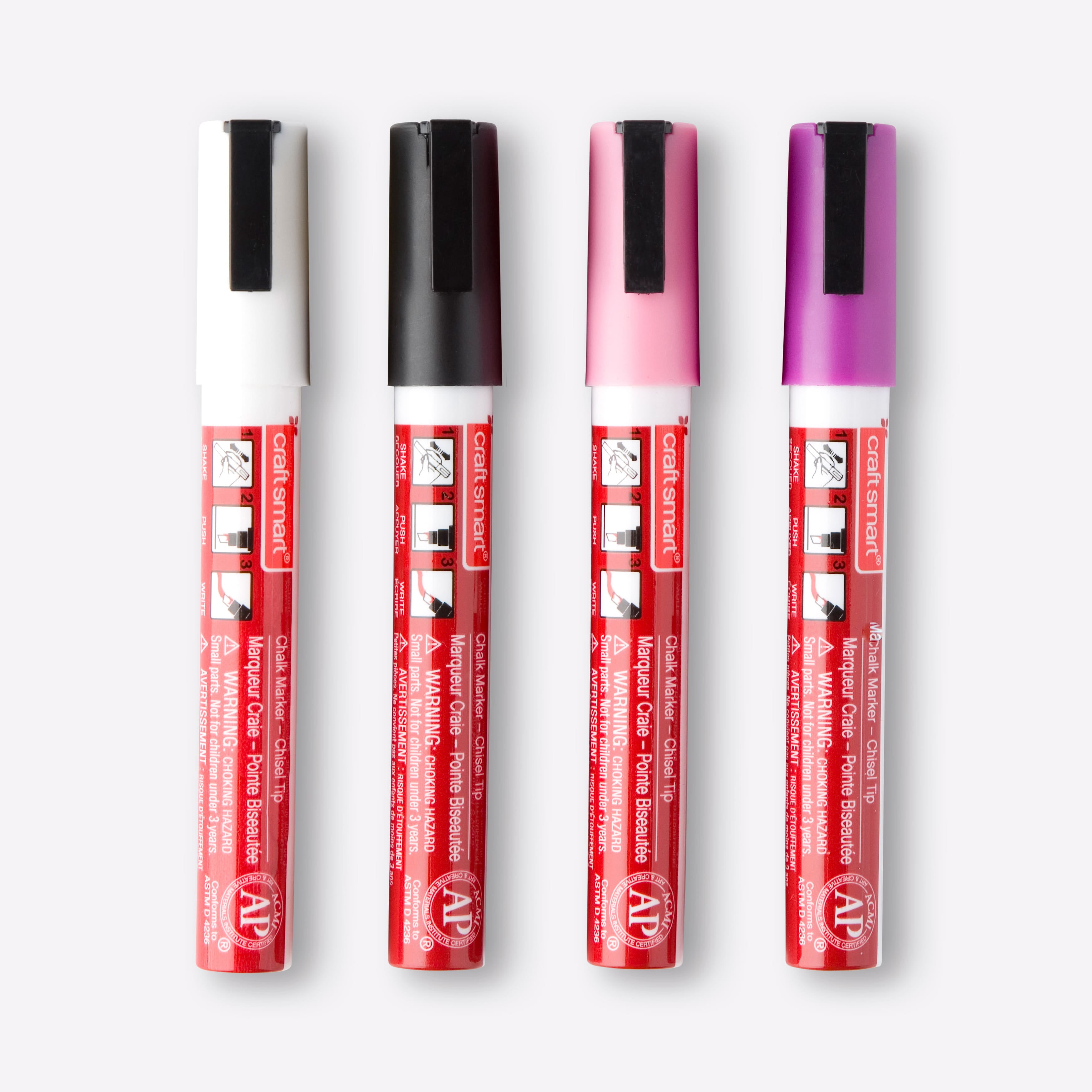 9 Packs: 4 ct. (36 total) Pink & Purple Chalk Marker Set by Craft Smart ...