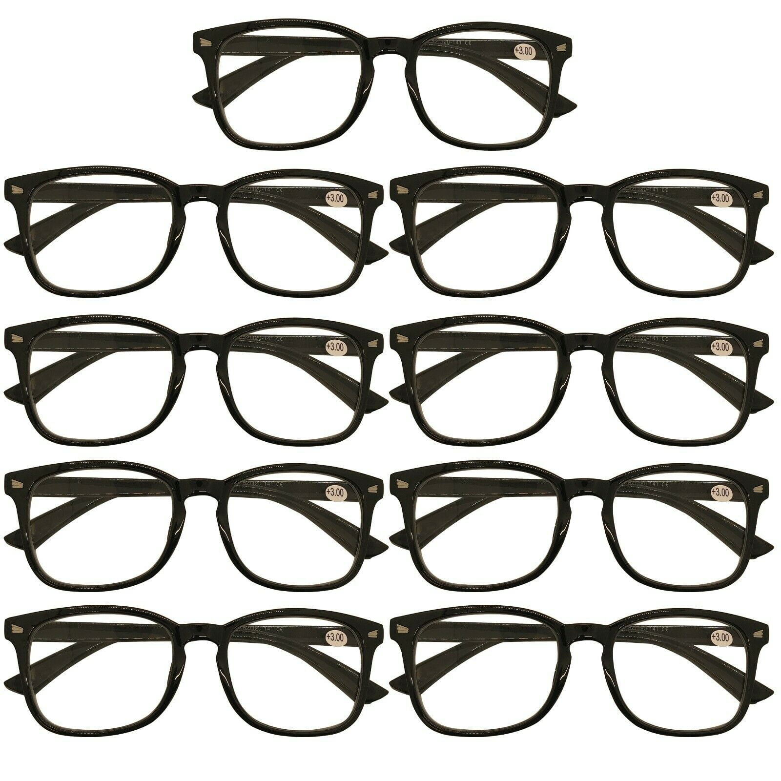 9 Packs Mens Womens Oval Round Frame Reading Glasses Blue Light ...