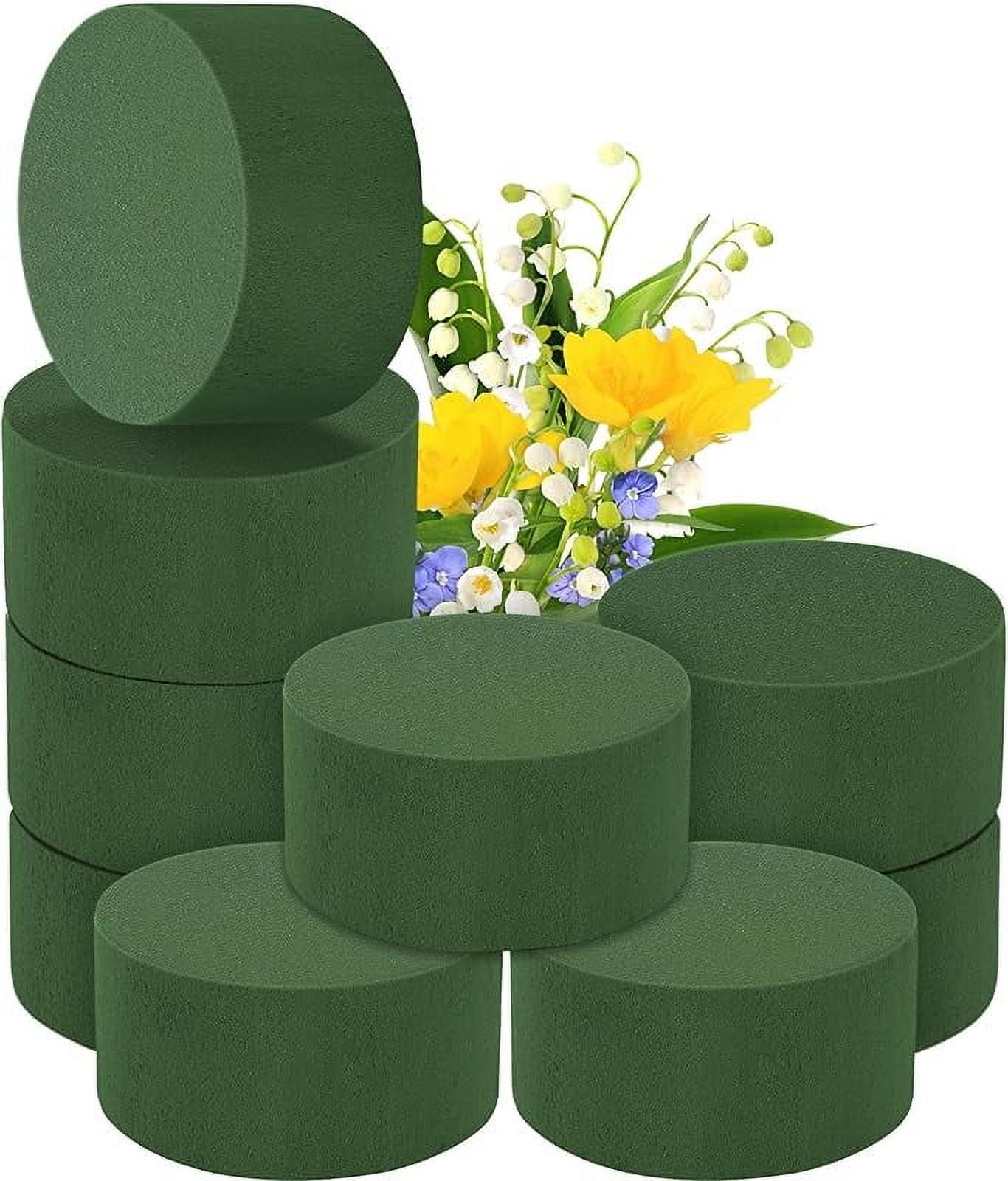 9 Packs Round Floral Foam Blocks Green Wet Dry Flower Foam Bricks 3.15 ...