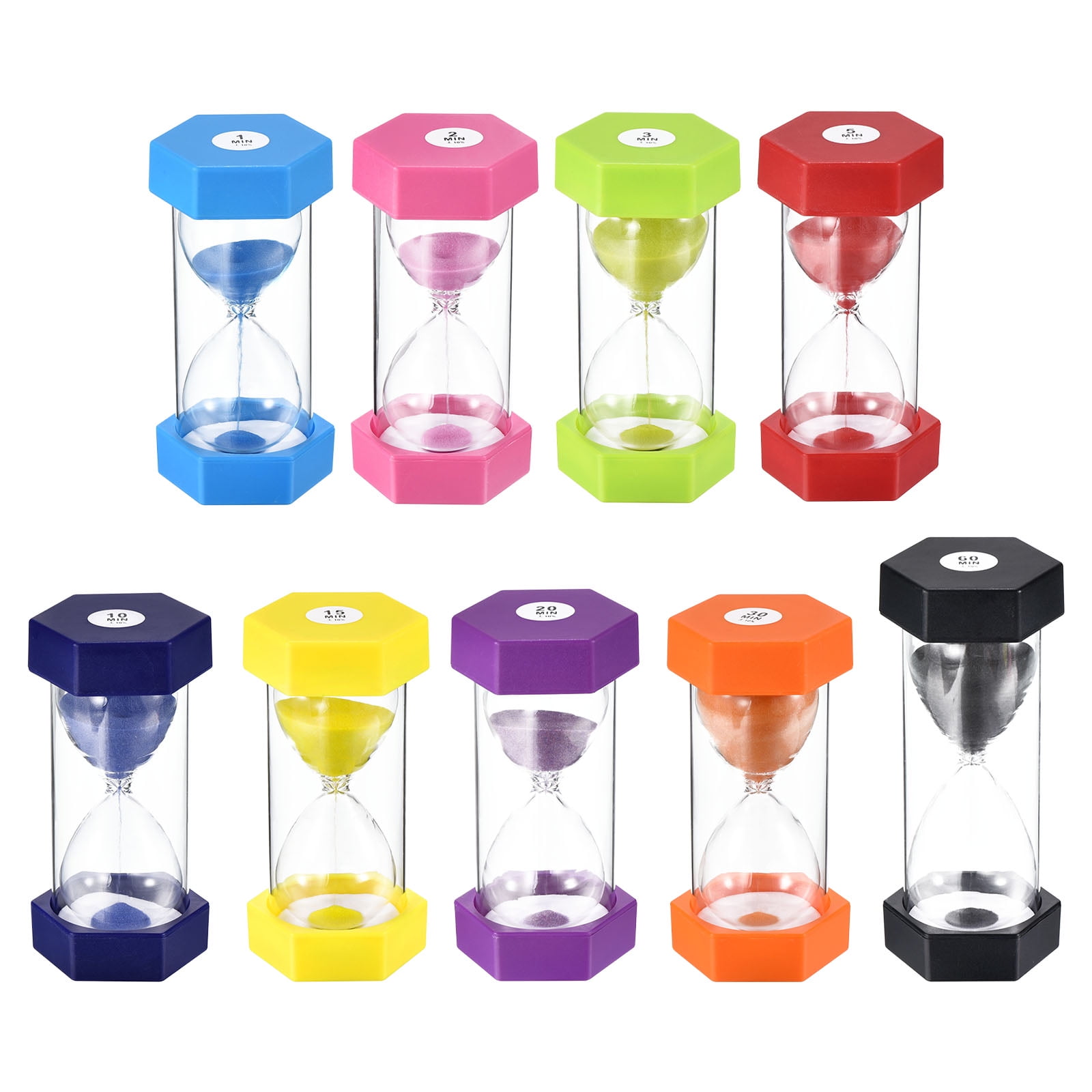 9 Packs Sand Timer Colorful Timer Visual Sand Clock Cute Classroom ...