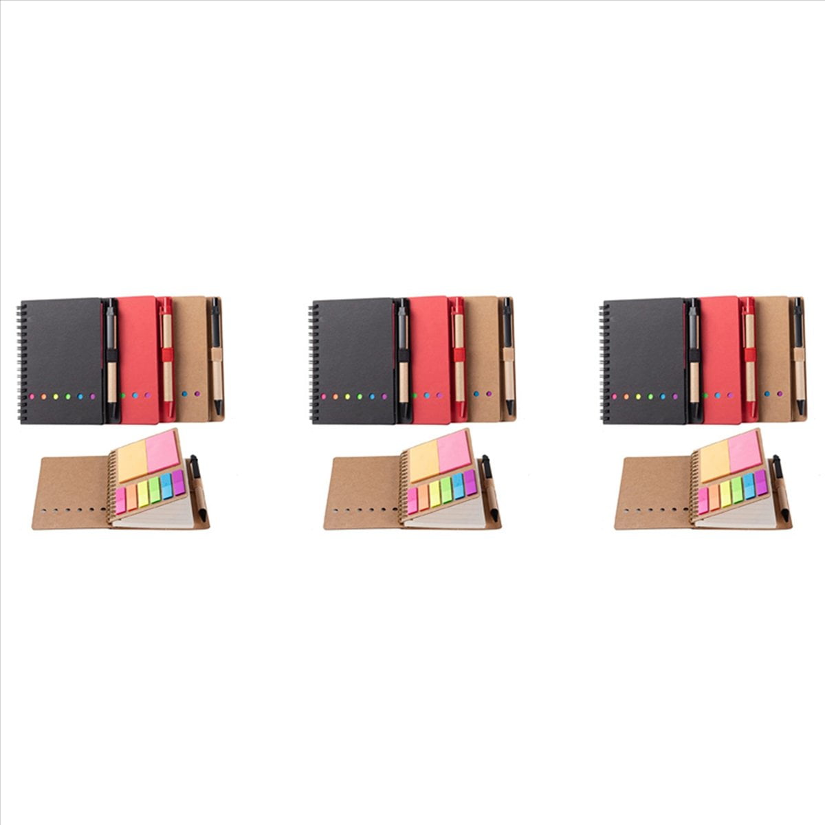 9 Packs Spiral Notebook Steno Pads Lined Notepad with Pen in Holder ...