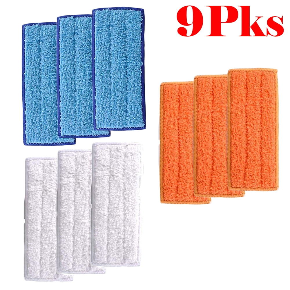 9 Packs Washable Damp Wet Dry Reusable Mopping Pads for iRobot Braava ...