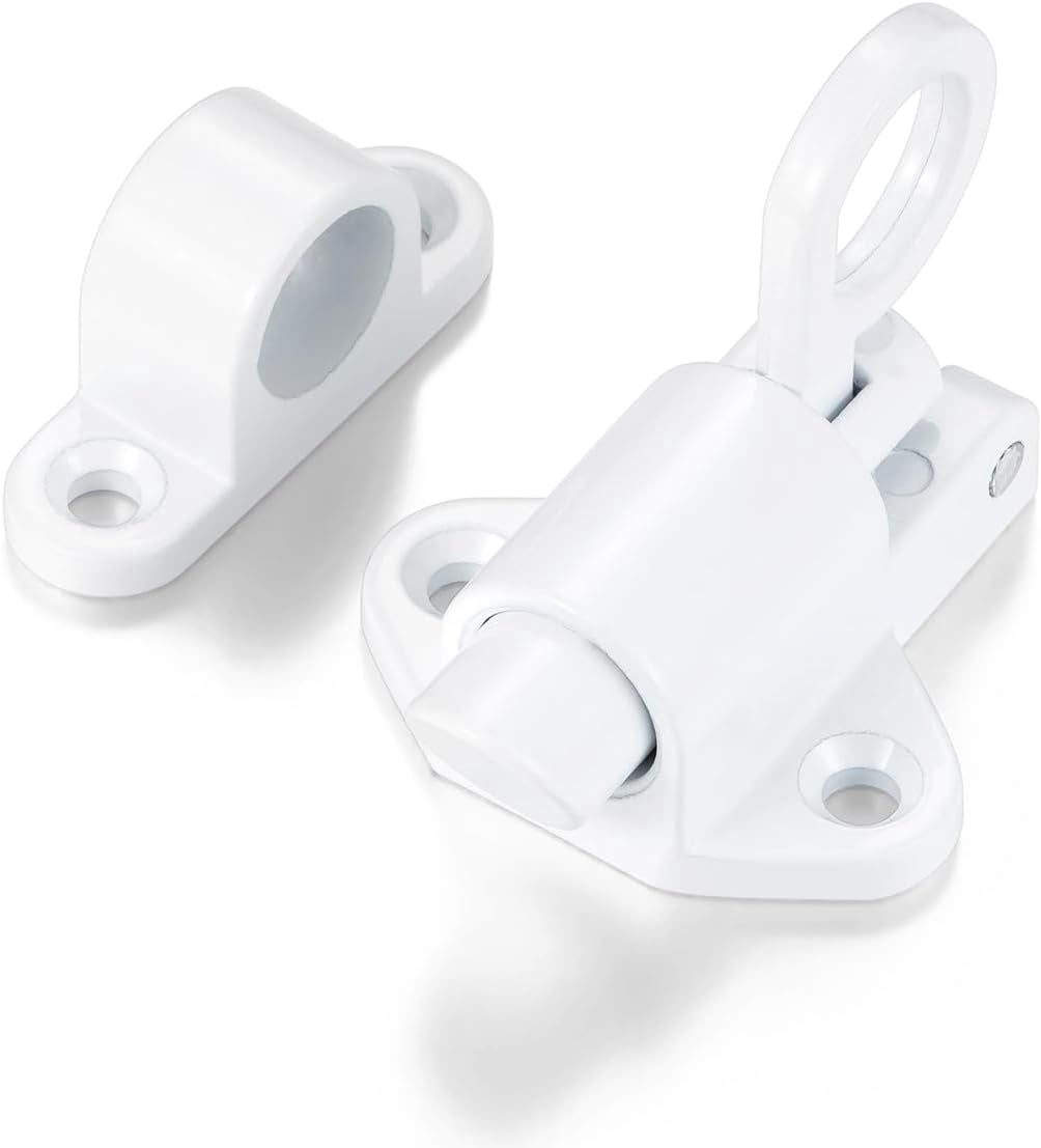 9 Packs White Spring-Loaded Latches, Aluminum Alloy Door Locks for ...