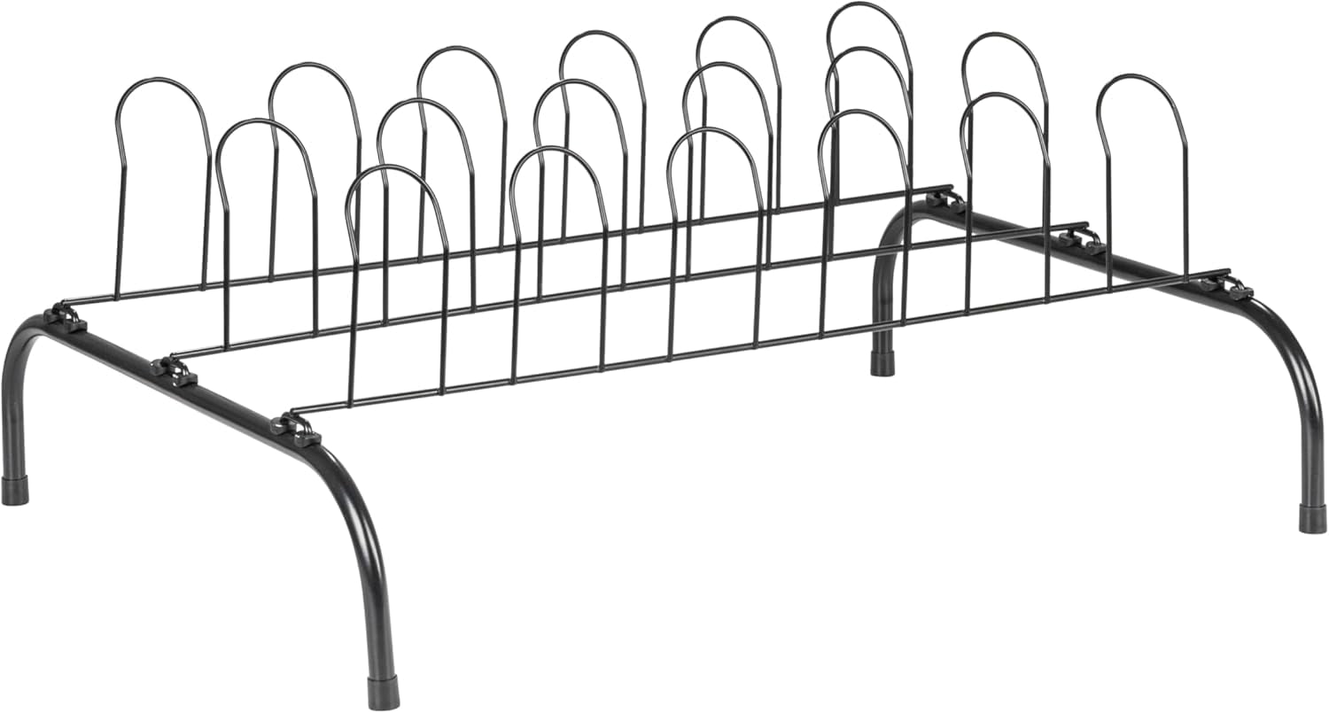 9-Pair Metal Wire Shoe Rack, Black - Walmart.com
