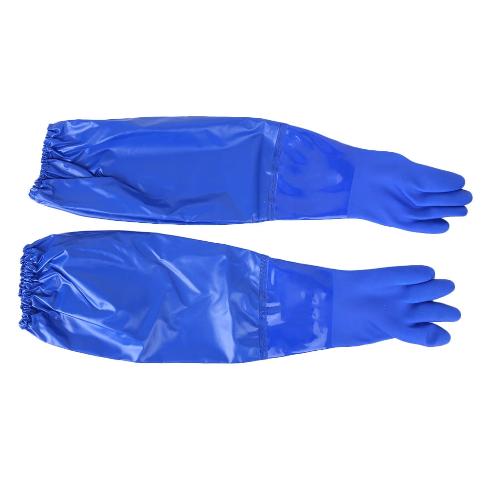 9 Pairs PVC Long Sleeve Chemical Resistant Gloves for Industry ...