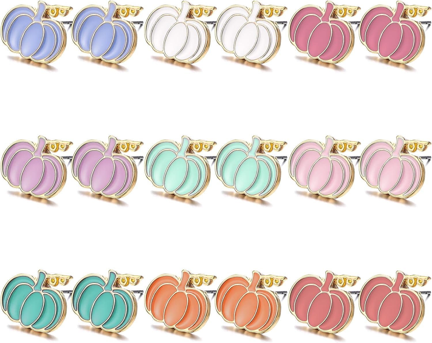 9 Pairs Thanksgiving Day Earrings Fall Pumpkin Earrings Turkey Acorn ...