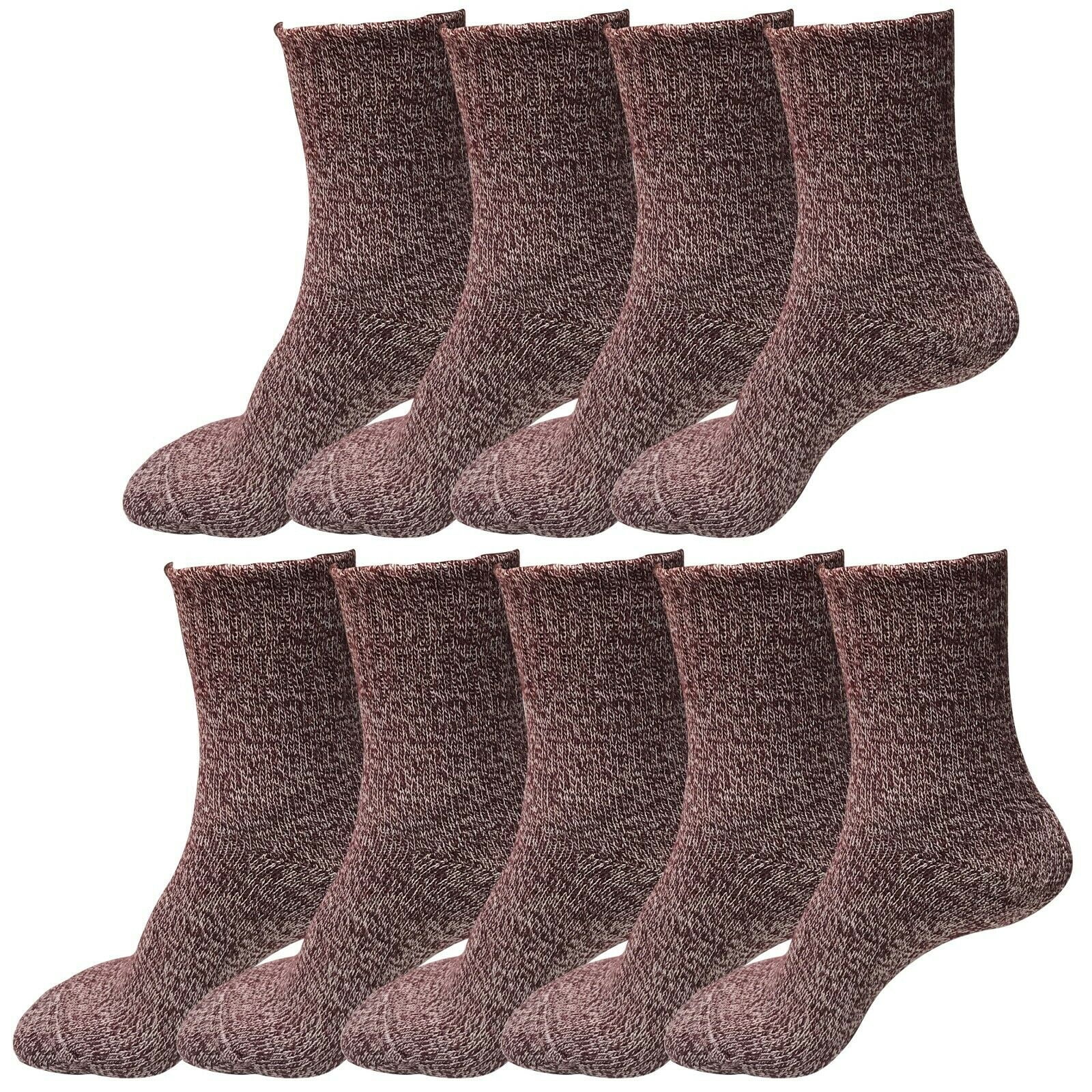 9 Pairs Womens Winter Casual Wool Blend Thick Knit Thermal Warm Crew ...