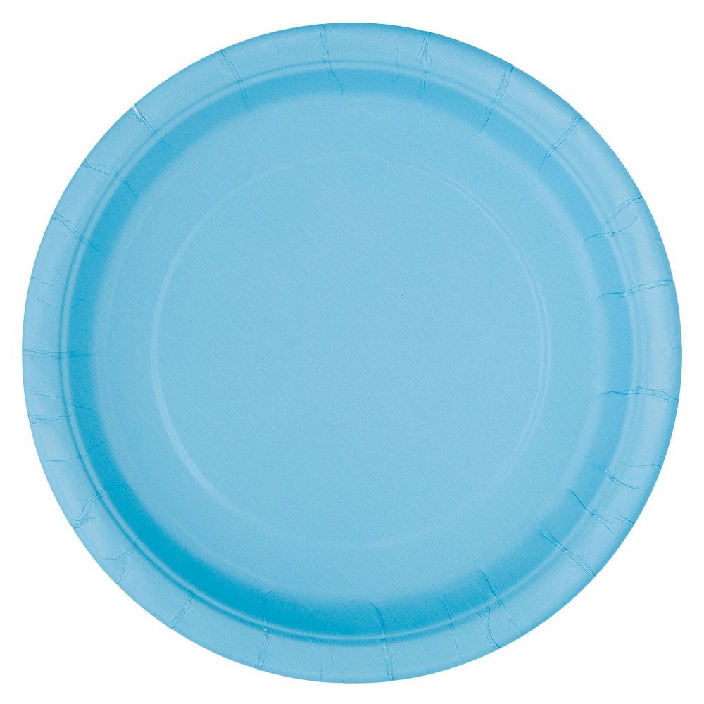 9" Paper Dinner Plates, Light Blue, 8ct - Walmart.com
