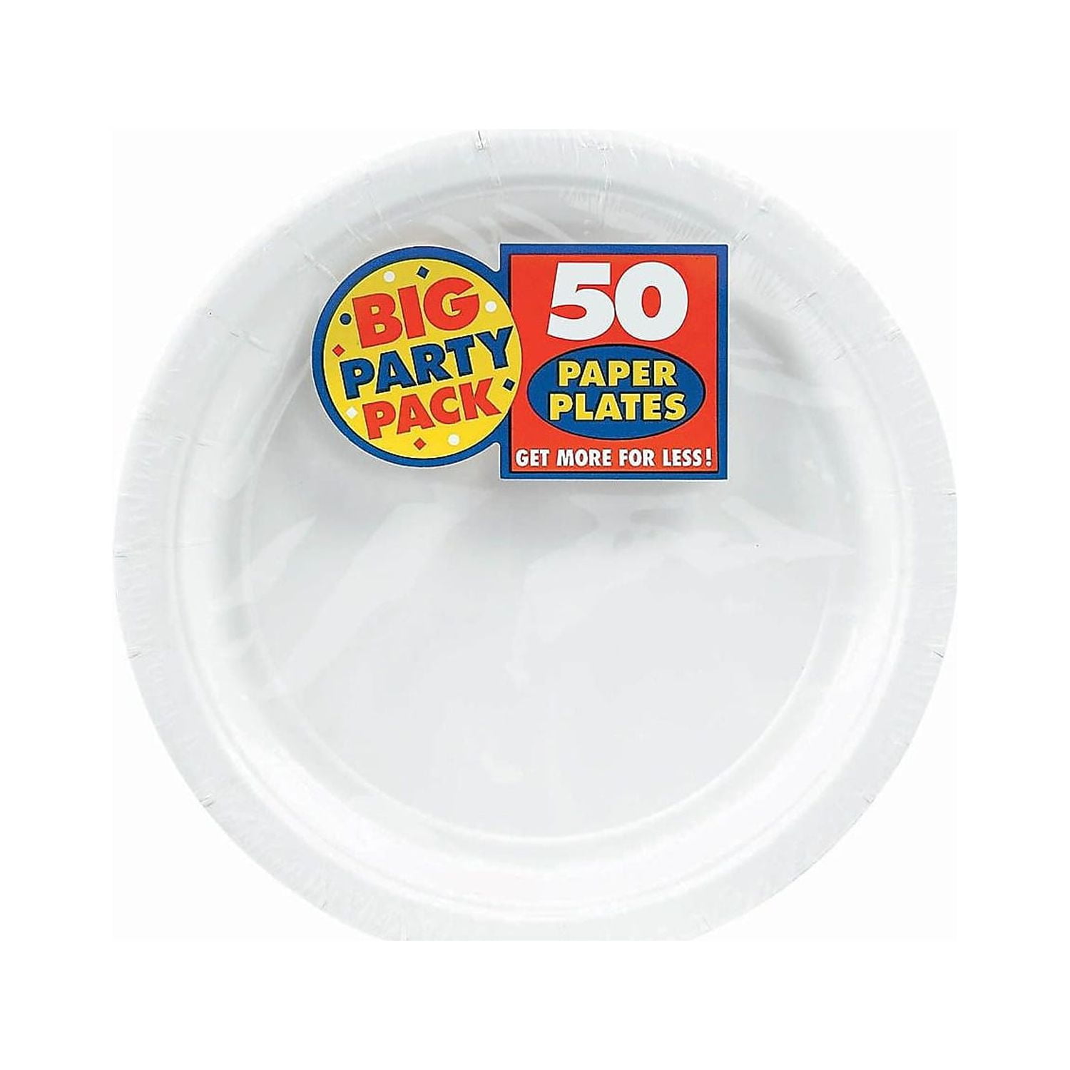 9" Paper Lunch Plates, White, 50 ct - Walmart.com