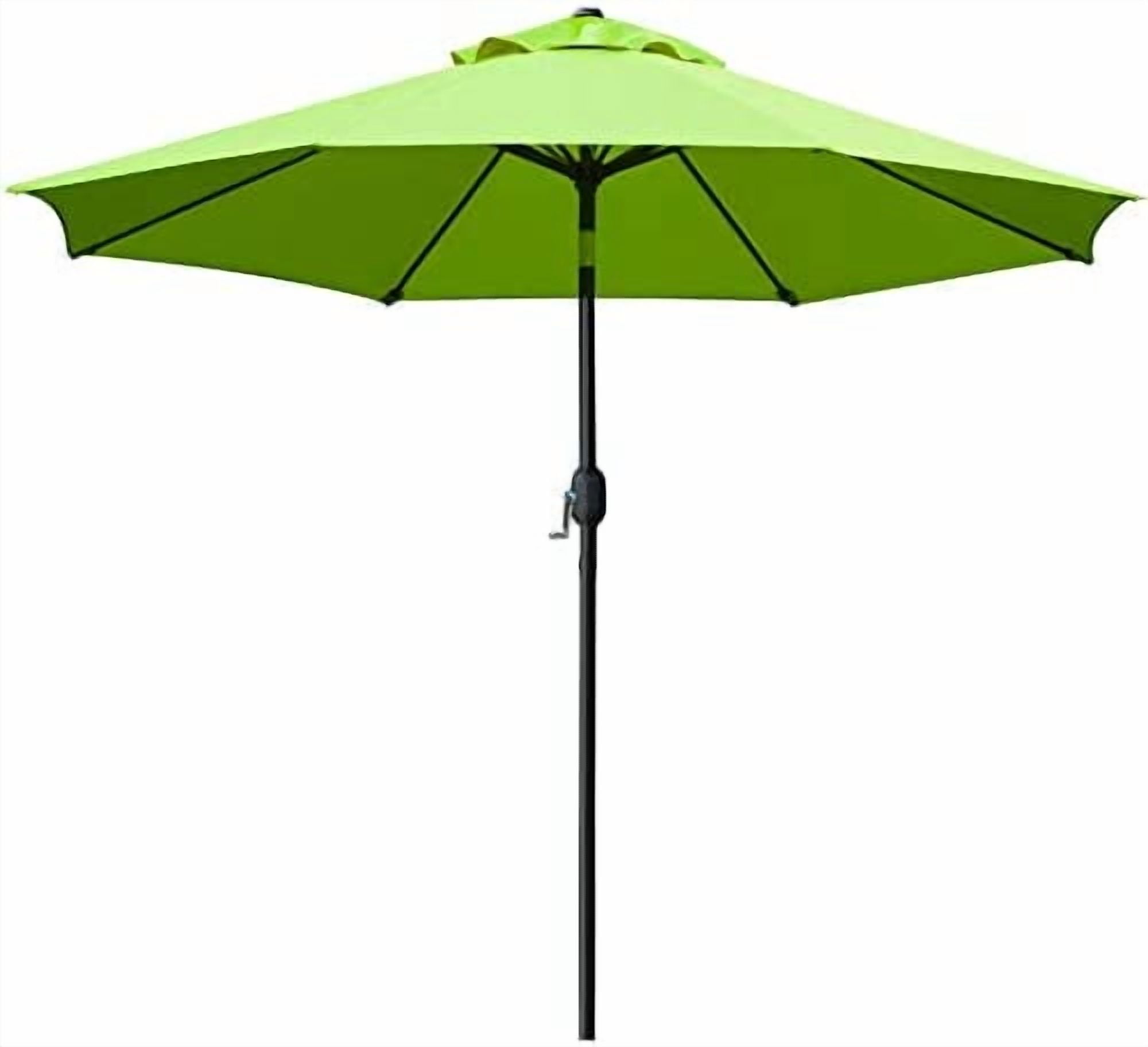 9' Patio Umbrella Outdoor Table Umbrella with 8 Sturdy Ribs (Teal Blue ...