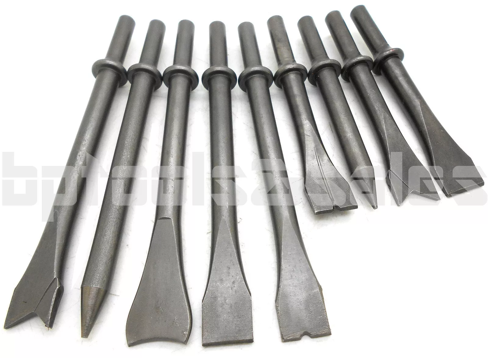 9 Pc Air Hammer Chisel Set Tapered Ripping Bushing Chipping Punch ...