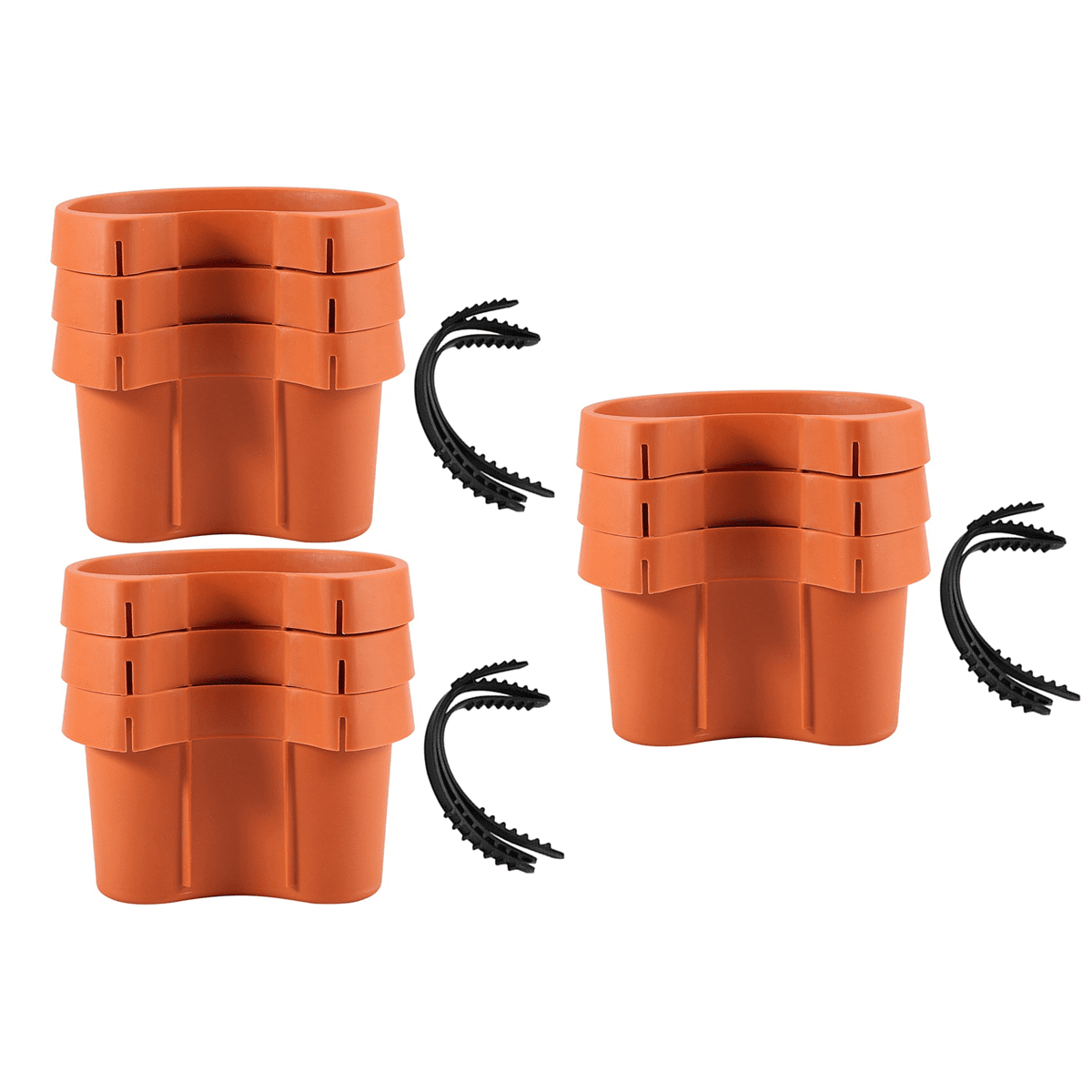 9 Pc Unique Gutter Downspout Garden Flower Pot Drain Pipe Flower Pots ...