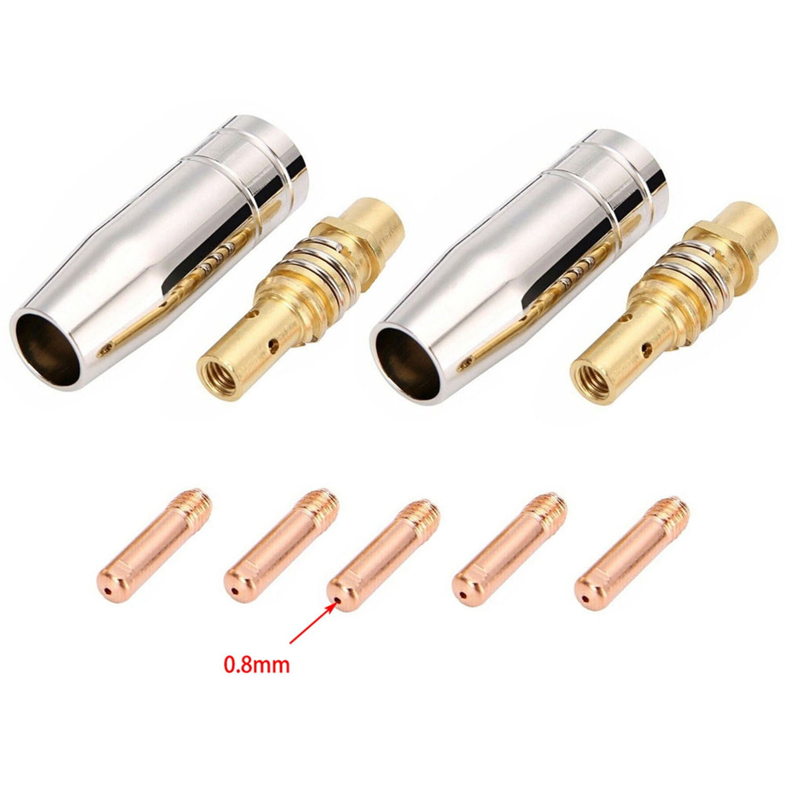 9 Pcs 15AK Torch Welding Accessories Nozzles Contact Tips for MIG Welder - Walmart.com
