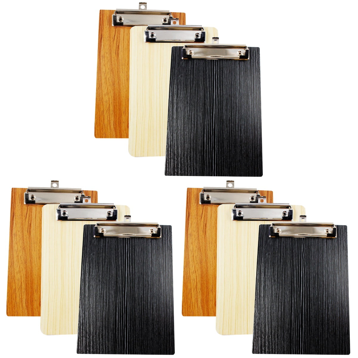 9 Pcs A Carte Clipboard Paper File Organizer Folder Writing Pad Wooden ...