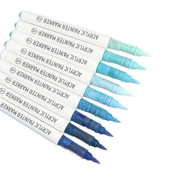 9 Pcs Acrylic Markers Set Paint Markers Acrylic Paint Pen Acrylic Paint ...