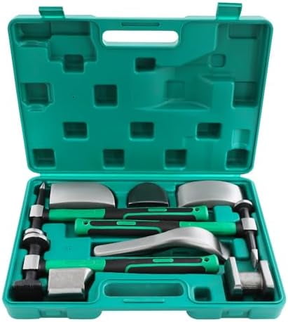 9 Pcs Auto Body Panel Hammer Dolly Set, Metal Body Shop Tools Metal Repair Tool Kit Dent Repair ...