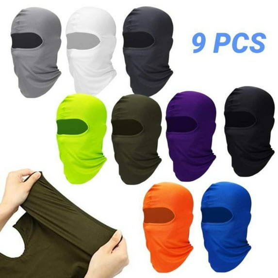 9 Pcs Balaclava Face Mask, Cooling Neck Gaiter for Outdoor Sports ...