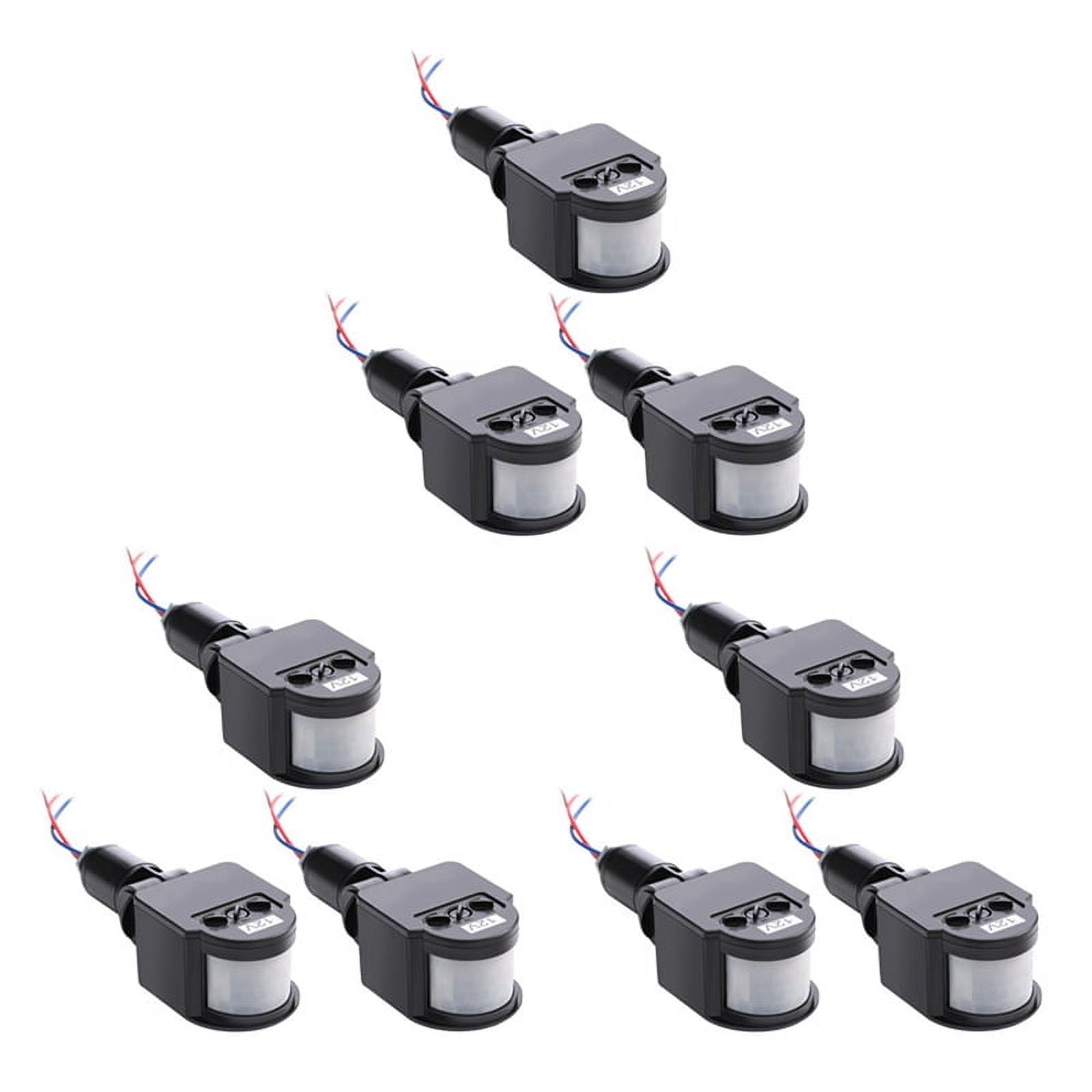 9 Pcs Black Motion Detectors Motion Sensor Light Switch Outdoor Pir ...