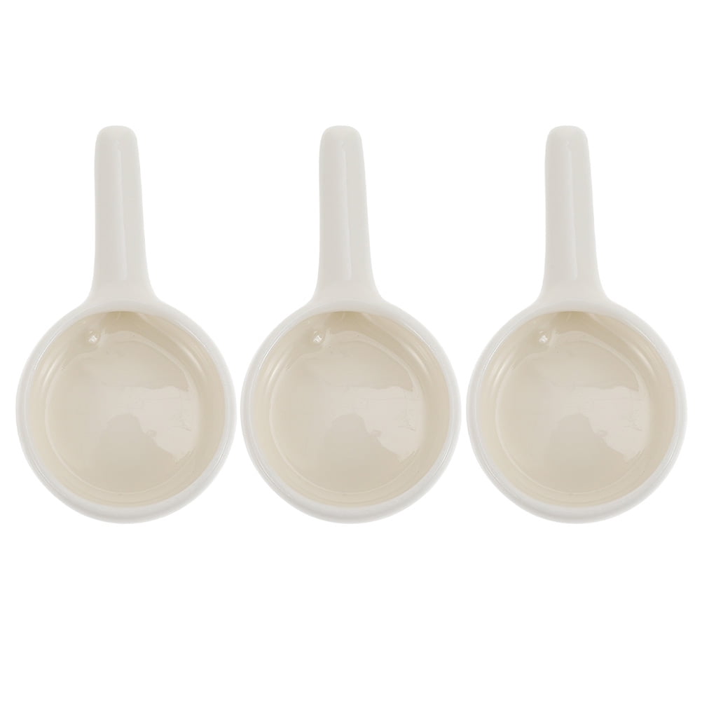 9 Pcs Candle Holder Ceramic Spoon Container with Handle Tray Tealight ...