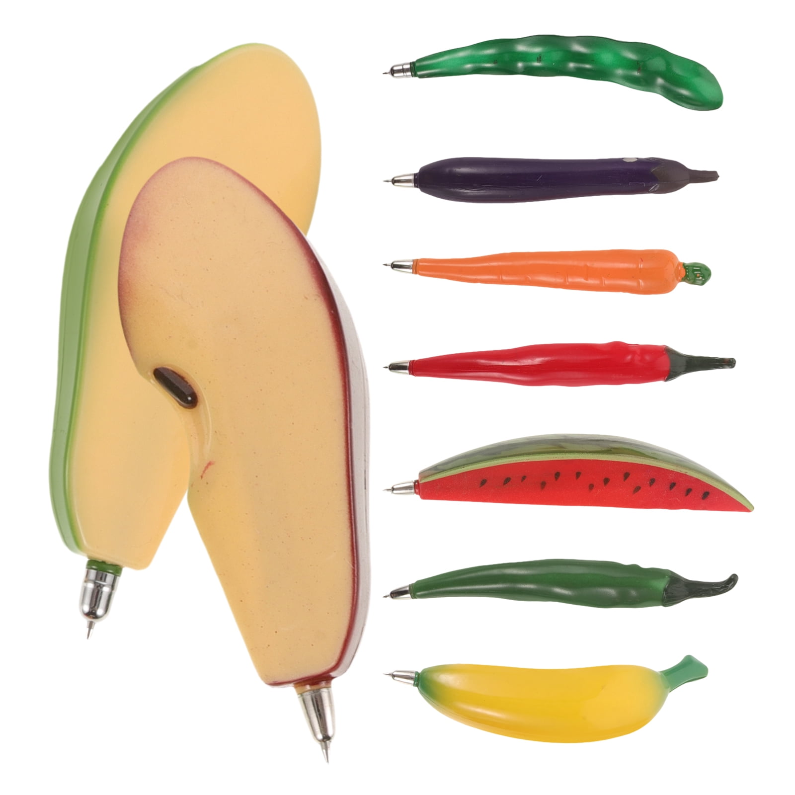 9 Pcs Candy Student Fruit Fridge Magnet Portable Ballpoint Pens ...
