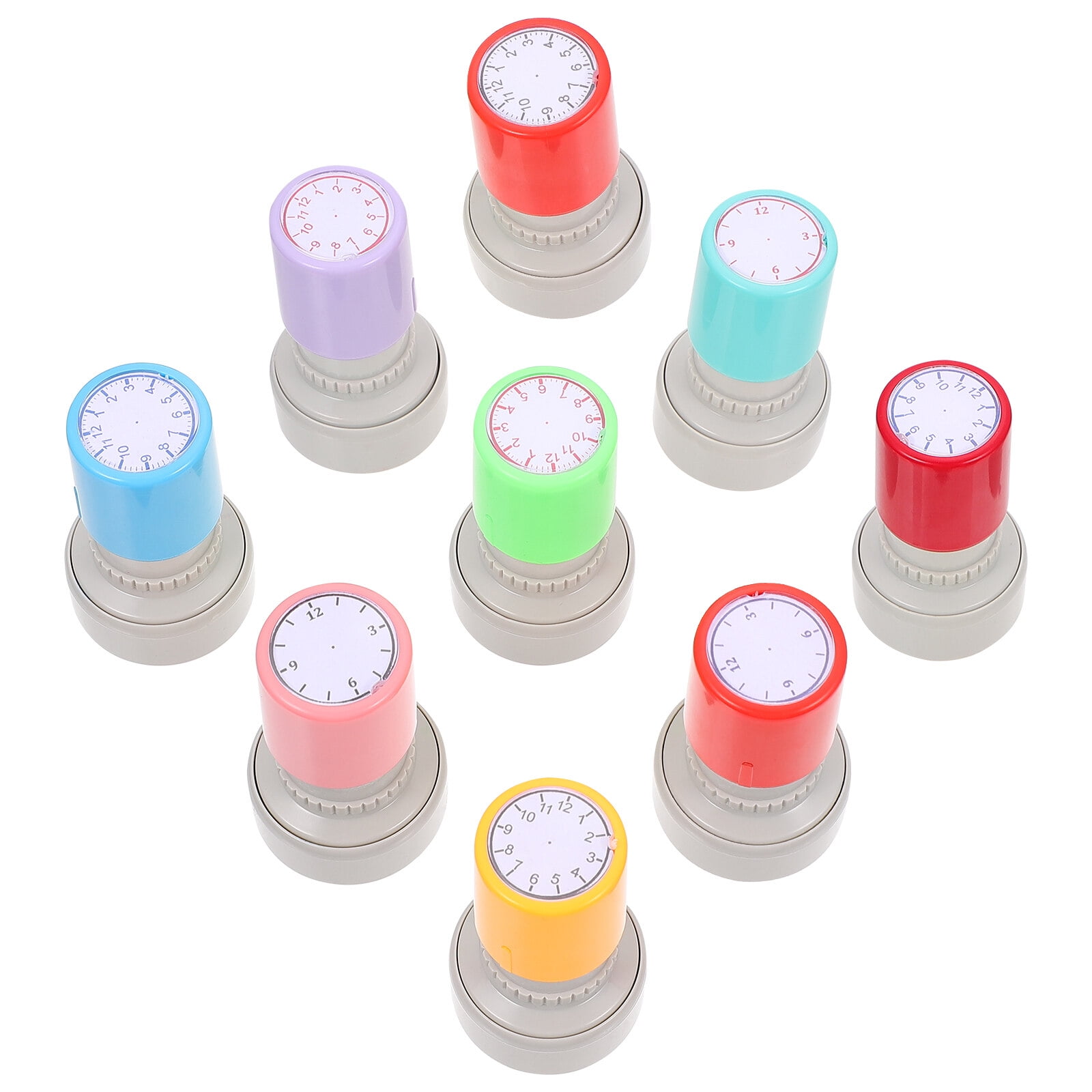 9 Pcs Clock Stamp Digital Wall Stamps for Student Child - Walmart.com