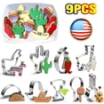 9 Pcs Cookie Cutter Set, Mexican Fiesta Pinata Cookie Cutters, Mini ...
