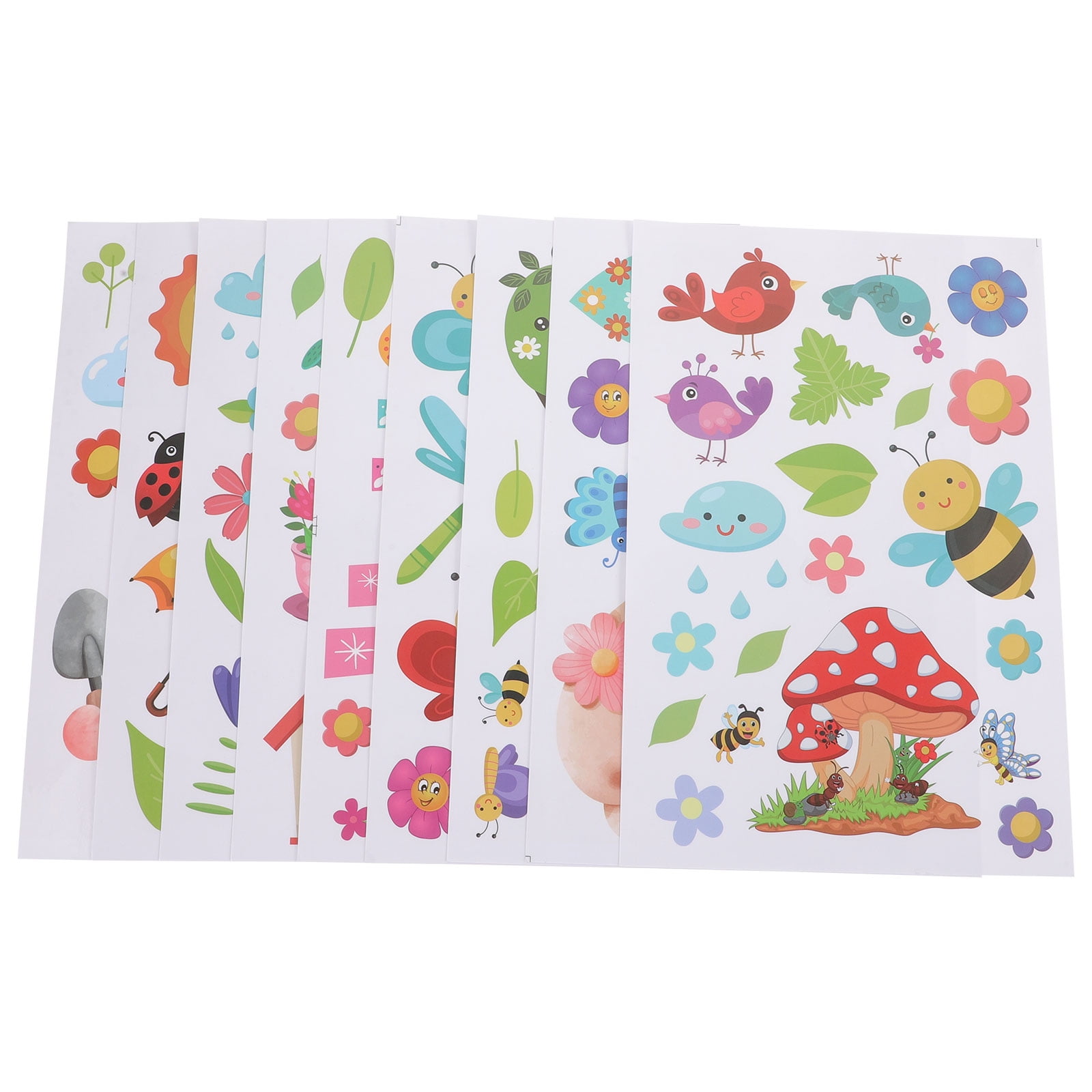 9 Pcs Decor Clings for Glass Windows Window Decals Stickers Cartoon ...