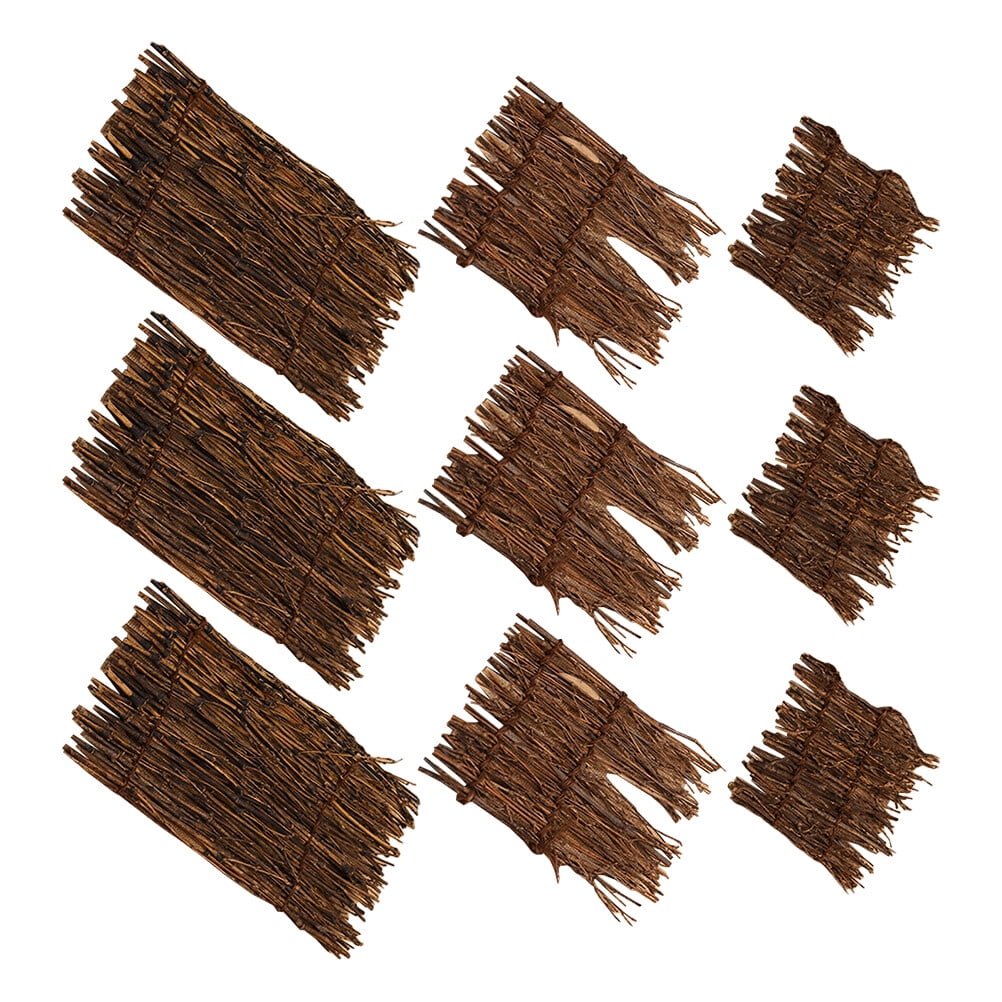 9 Pcs Fence Mat Adornment Novel Sushi Plate Wire Chicken Brown ...