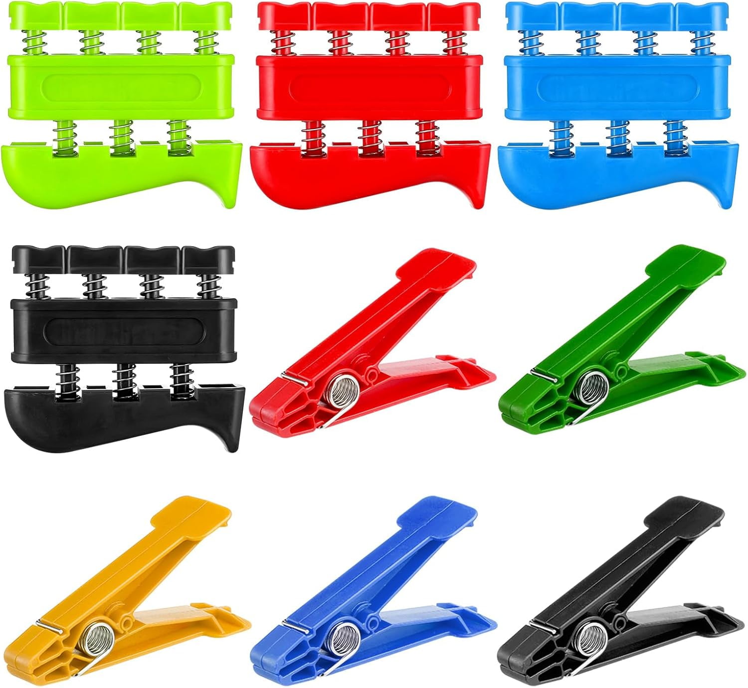 9 Pcs Finger Strengthener Set 5 Graded Pinch Pin Exerciser 4 Strength ...