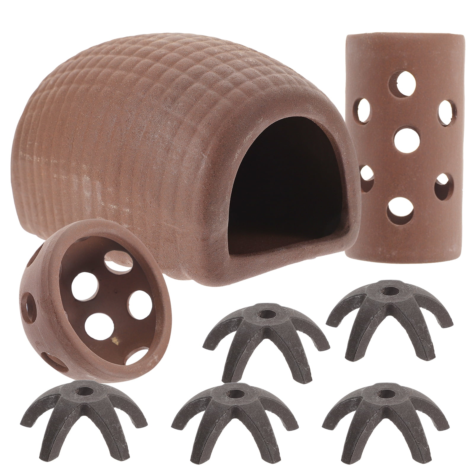 9 Pcs Fish and Shrimp Hideout House Underwater Cave Breeding Places ...