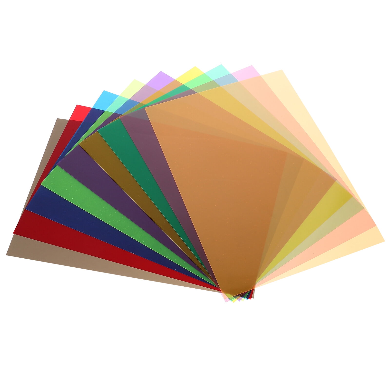 9 Pcs Flash Color Chips Overlays Transparency Film LED Light Diffuser ...