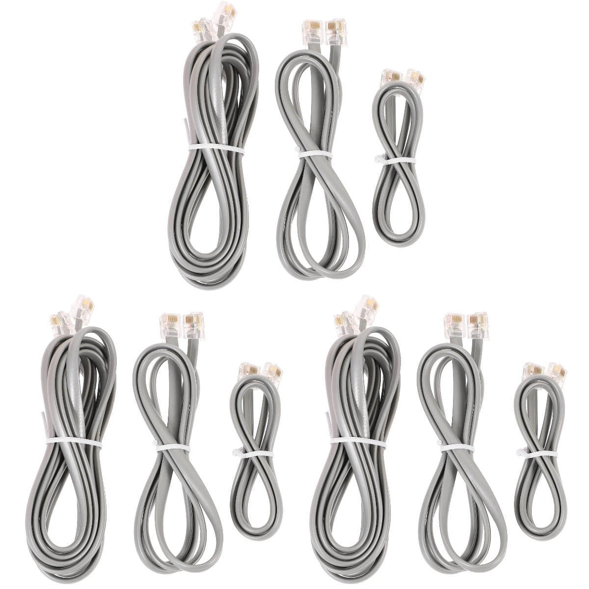 9 Pcs Flat Telephone Line Phones Cable Cord Extension Cable Telephone ...