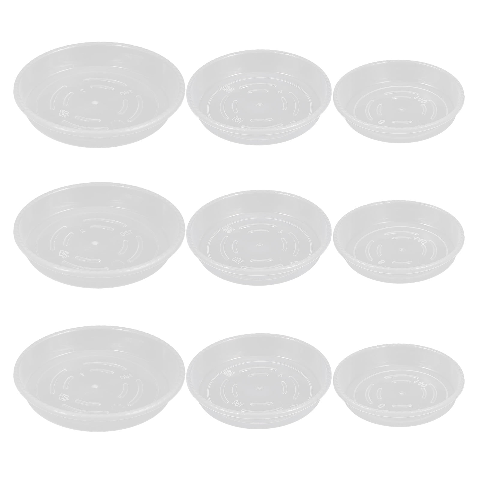 9 Pcs Flower Pot Tray Plant Plate Plant Drainage Tray Clear Plastic ...