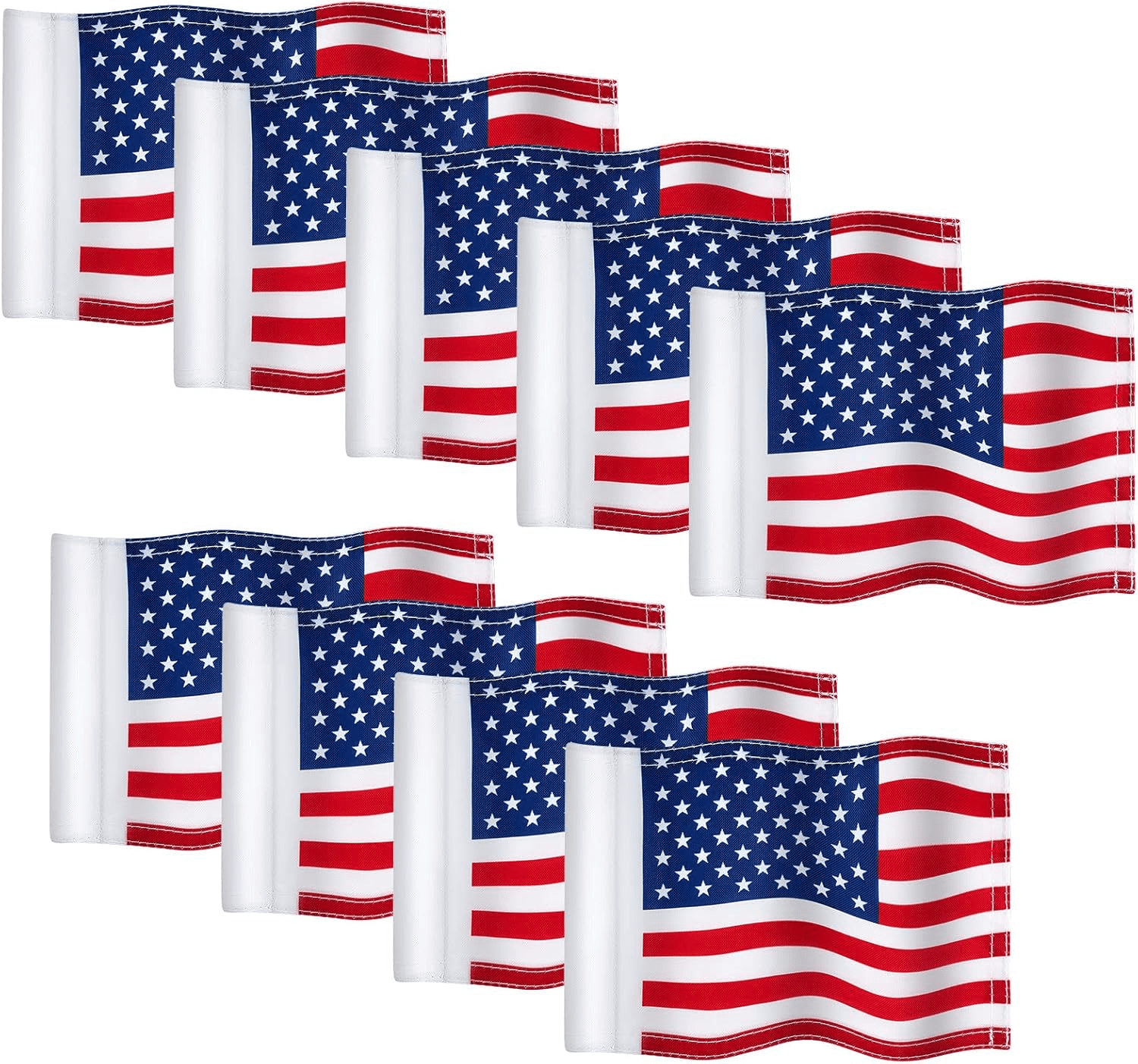 9 Pcs Golf Flag 8 X 6 Inch Putting Green Standard Practice American USA Doubl... - Walmart.com