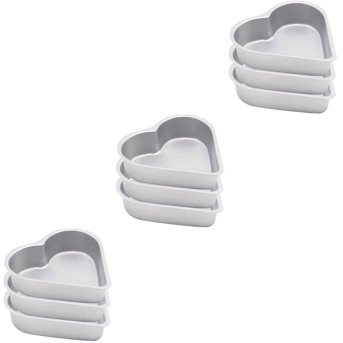 9 Pcs Heart Pudding Mold Molds Heat-resisting Baking Cake Pan Chocolate ...