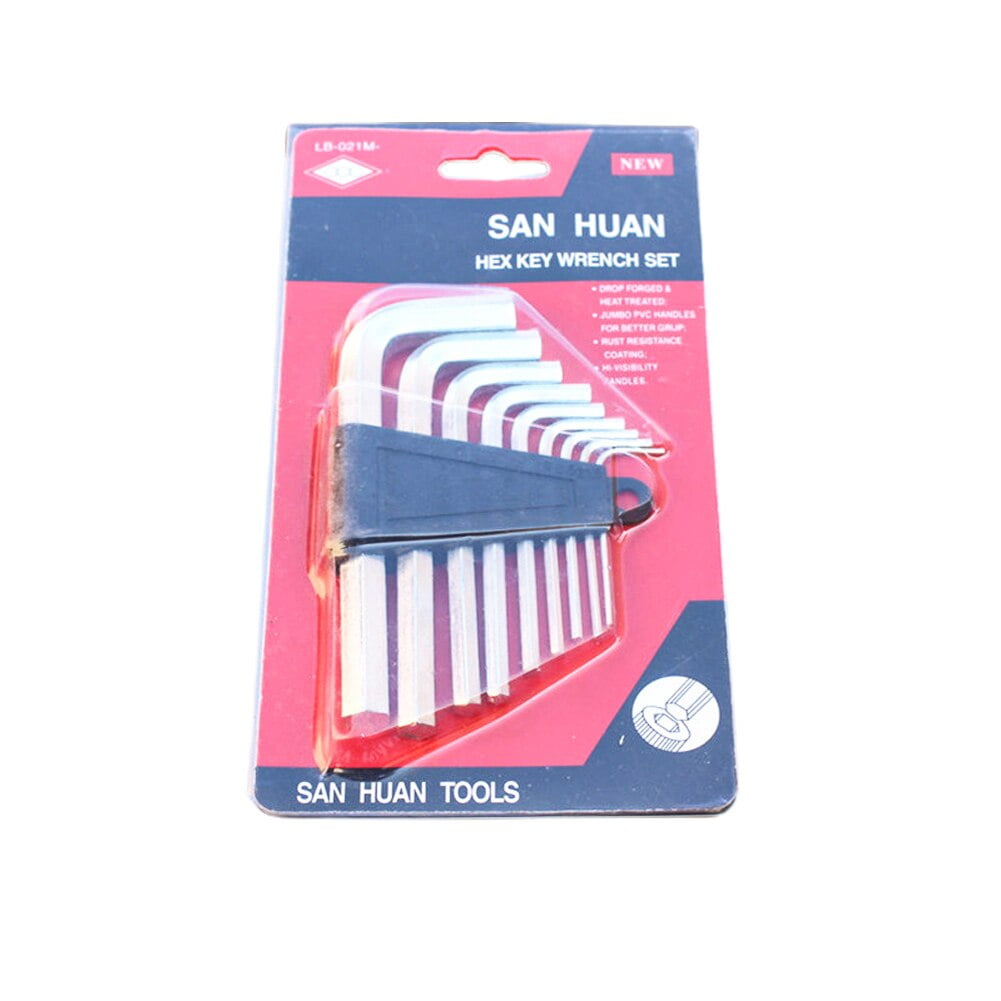 9 Pcs Hex Wrench Double-End L Type Key 1.5-10mm Universal Screwdriver ...