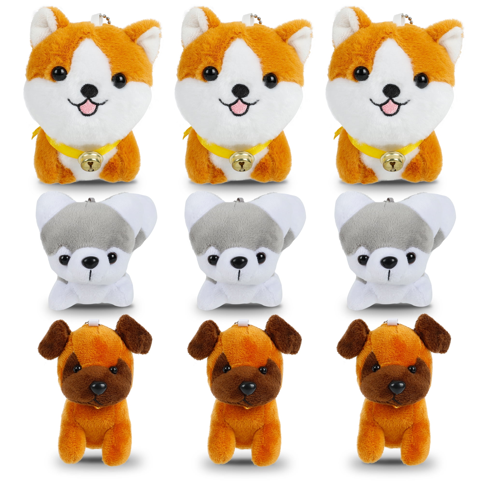 9 Pcs Mini Plush Dog, Cute Plush Puppy, Suitable For Gift Bag Filler ...