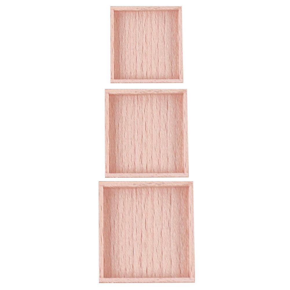 9 Pcs Mini Wood Pallet Ornament Mini Wooden Food Trays Wood Serving ...