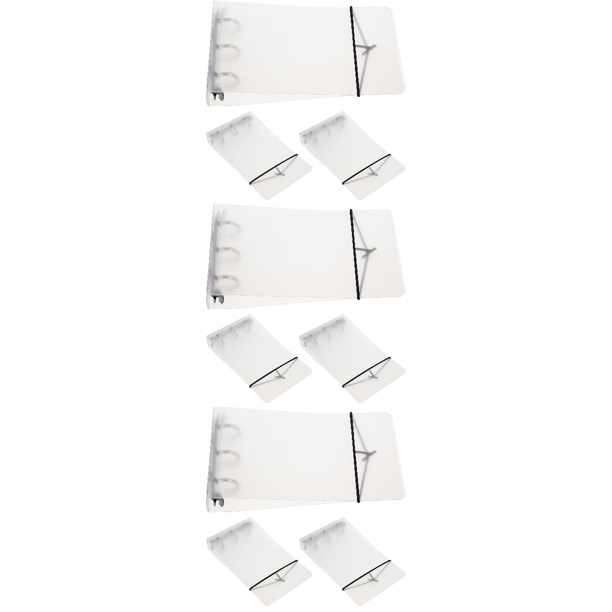 9 Pcs Office Note Binder Clips Clear Notebook Binders Detachable Binder ...